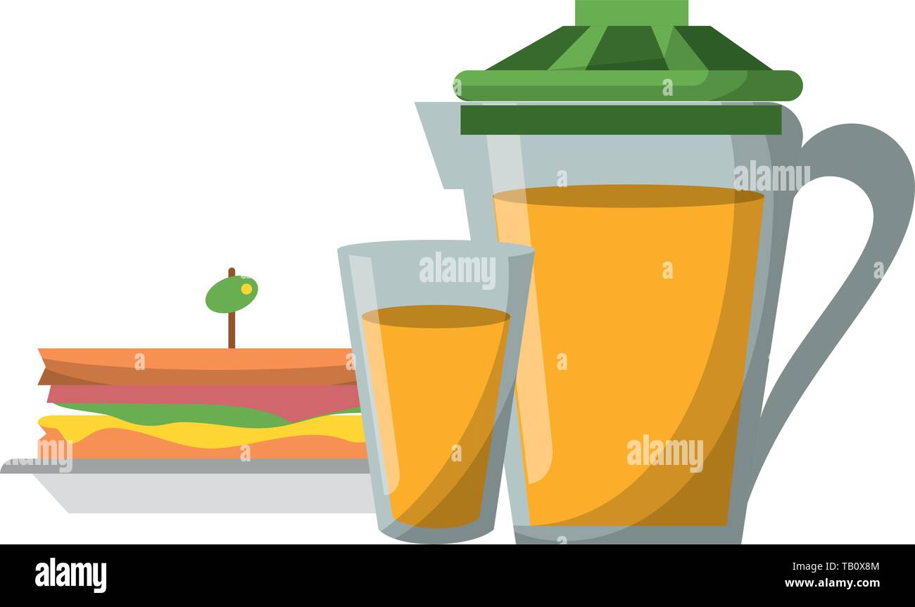 Breakfast morning food cartoons Vector illustration Stock Vector Image ...