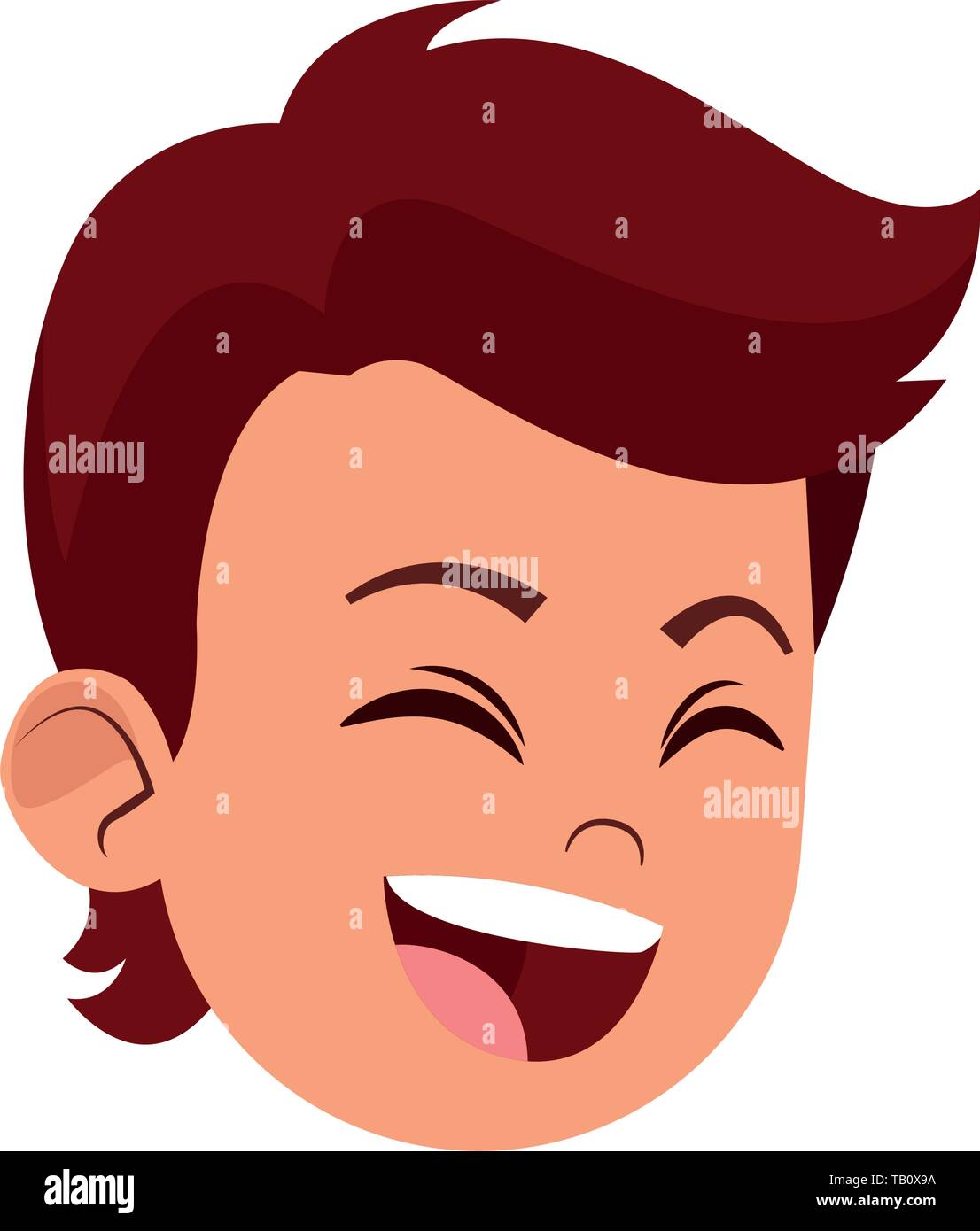boy laughing hard face avatar Stock Vector Image & Art - Alamy