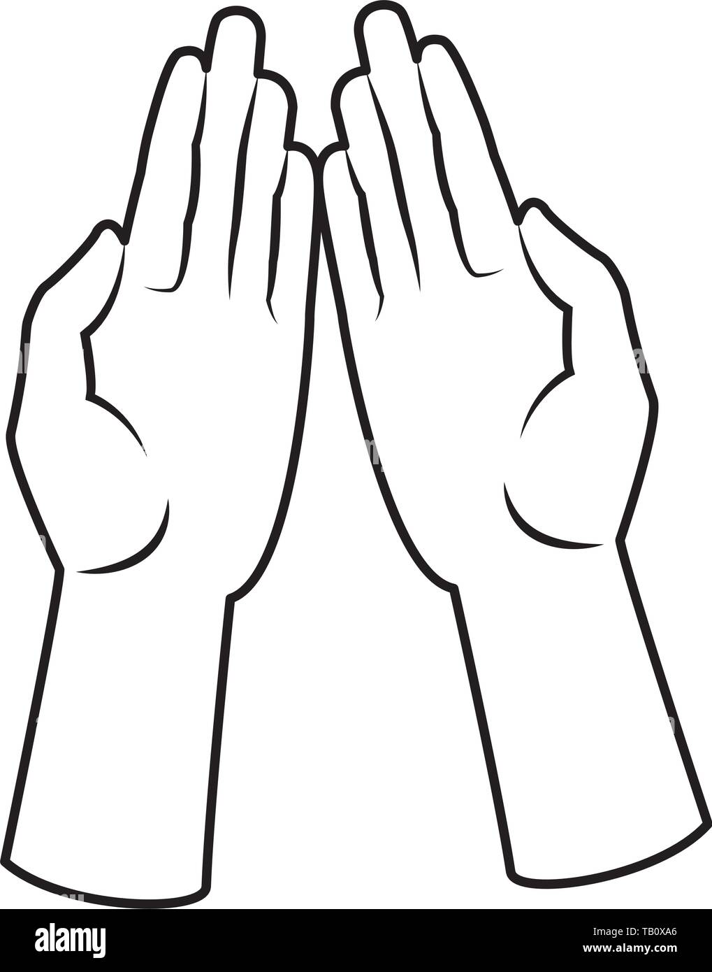 Hands facing Stock Vector Images - Alamy