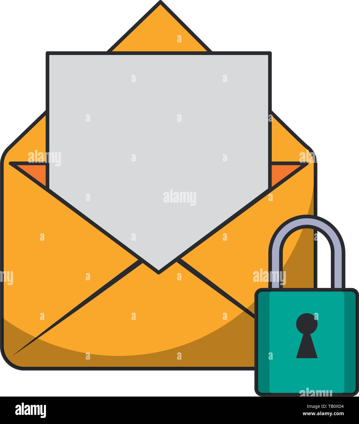 Email security padlock symbol Stock Vector Image & Art - Alamy