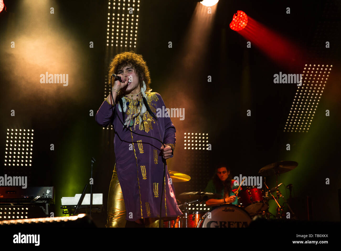 Lead singer Josh Kiszka - Greta Van Fleet performing in Toronto, CANADA ...