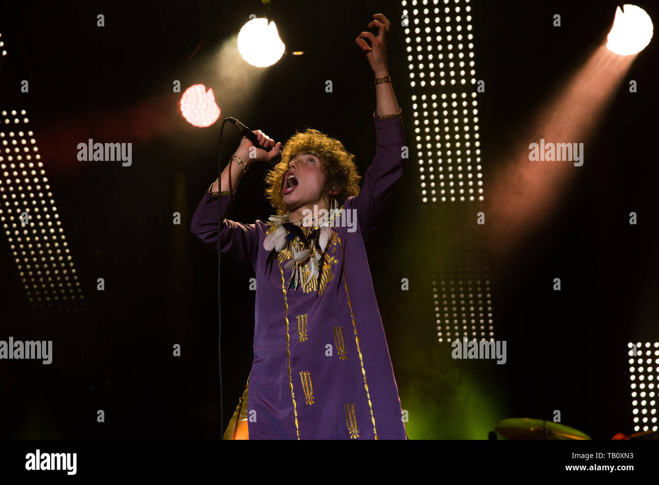Lead singer Josh Kiszka - Greta Van Fleet performing in Toronto, CANADA ...