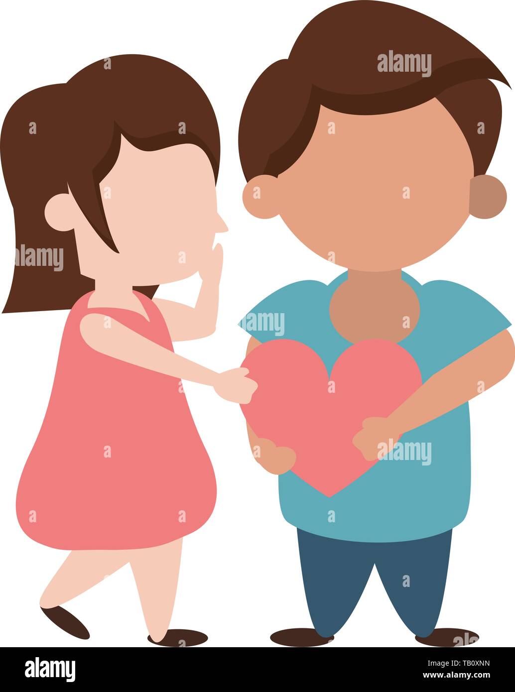 Kids in love cartoon Vector illustration Stock Vector Image & Art - Alamy