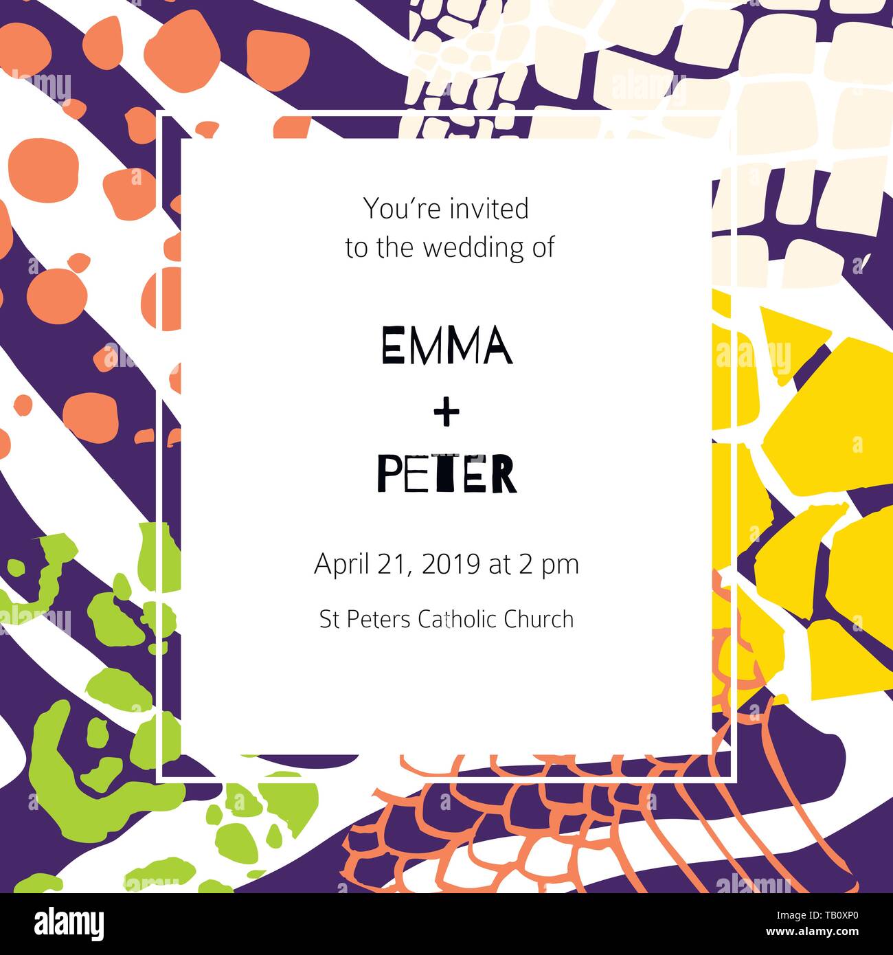 vector hand drawn invitation Stock Vector Image & Art - Alamy