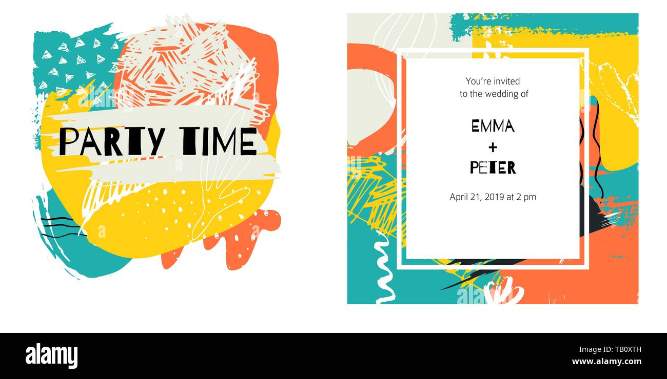 vector hand drawn invitation Stock Vector Image & Art - Alamy