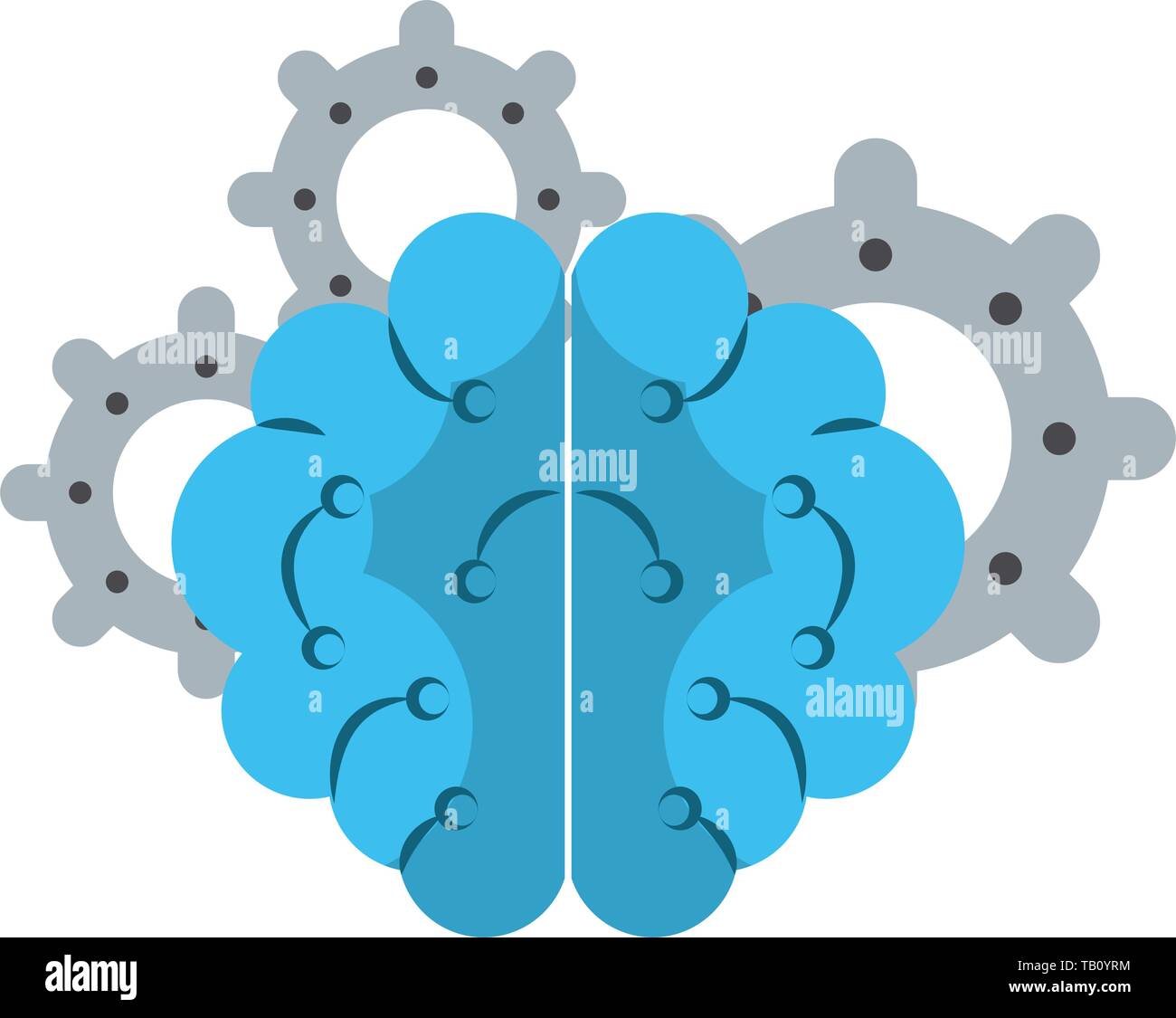 Gears silhouette creativity genius Stock Vector Images - Alamy