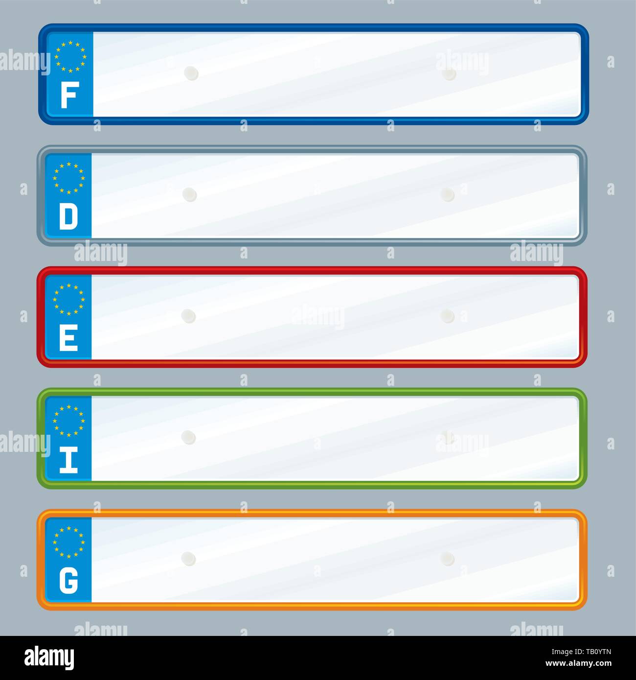 Car plate vector Stock Vector Images - Alamy