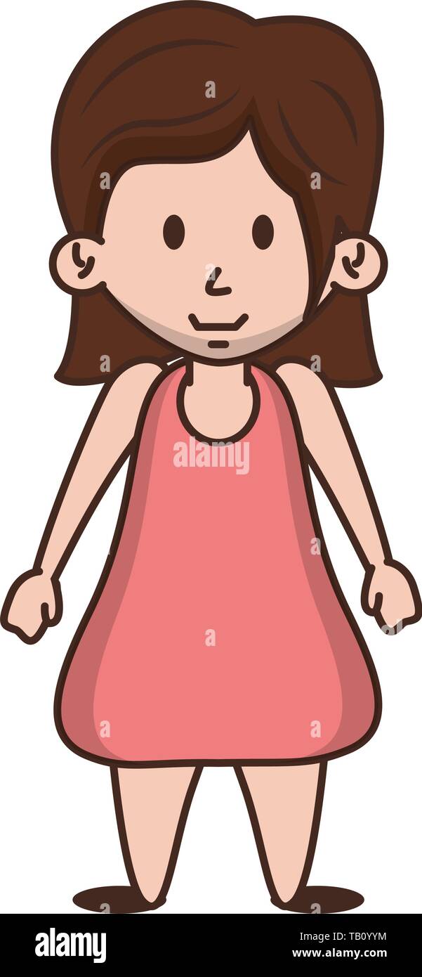 Beautiful girl cartoon isolated Stock Vector Image & Art - Alamy