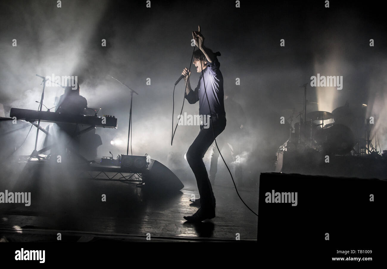 Suede perform live on stage at the O2 Guildhall in Southampton ...