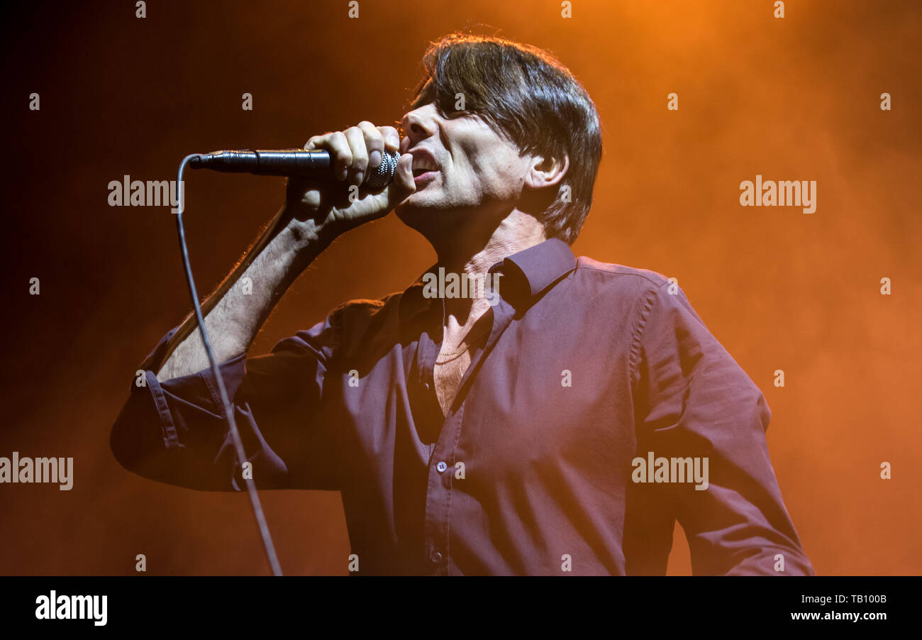 Suede perform live on stage at the O2 Guildhall in Southampton ...