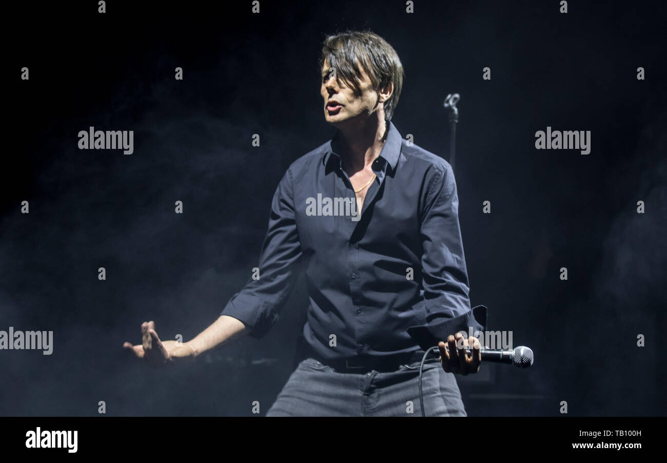 Suede perform live on stage at the O2 Guildhall in Southampton ...
