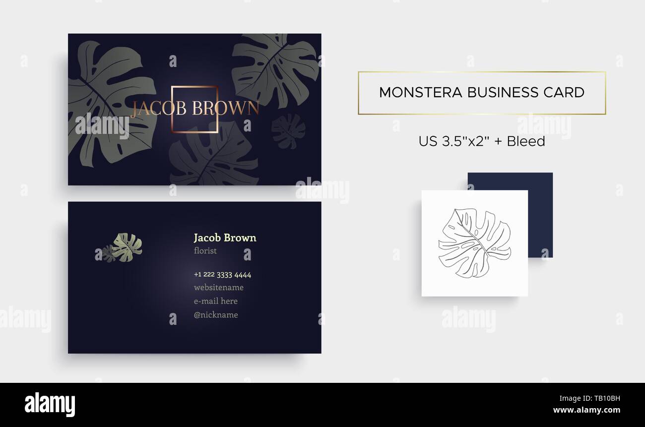 Business card mockup woman Stock Vector Images - Alamy
