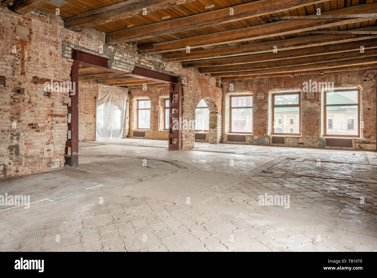 Grunge red under improvement hi-res stock photography and images - Alamy