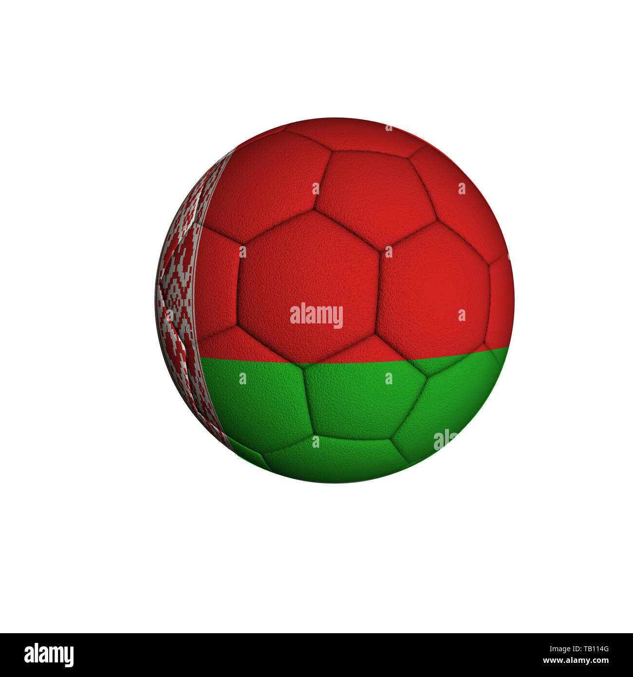 Soccer ball with a Belarusian flag isolated on white background Stock ...