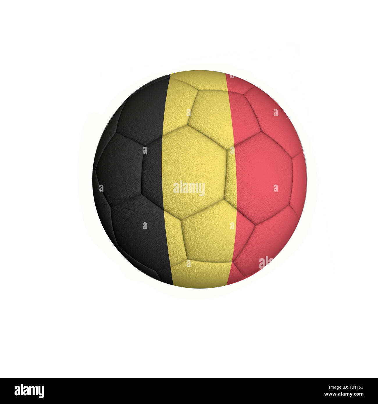 Soccer ball with a Belgian flag isolated on white background Stock ...