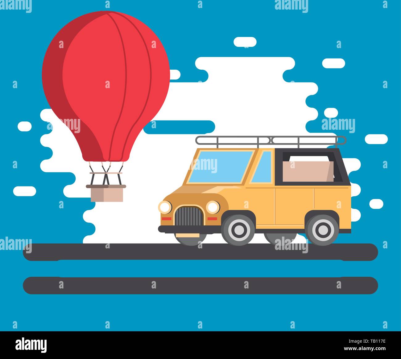 Travel and vacations cartoon scenery Stock Vector Image & Art - Alamy