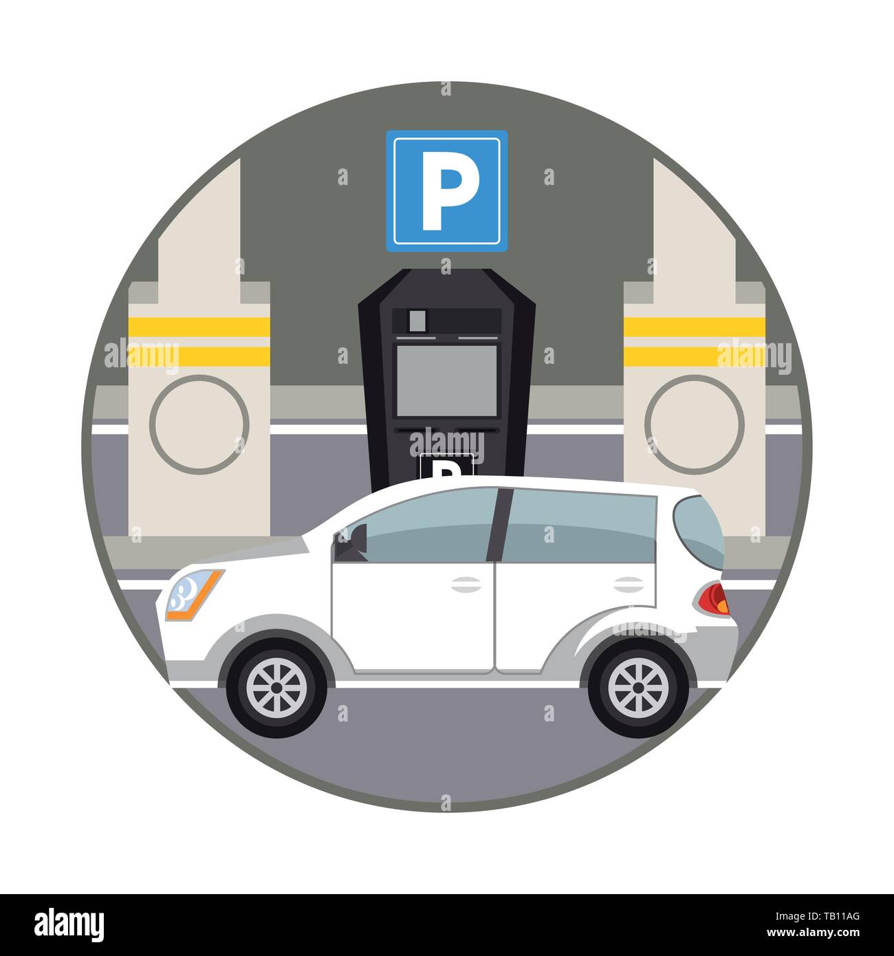 Car parking zone round icon Stock Vector Image & Art - Alamy