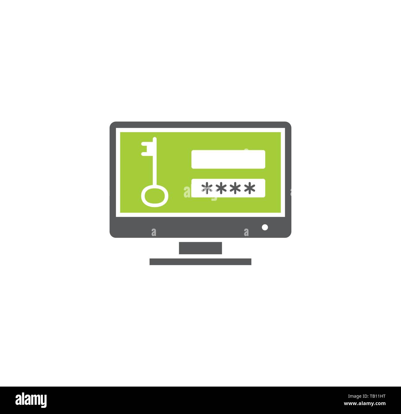 Password related icon on background for graphic and web design. Simple ...
