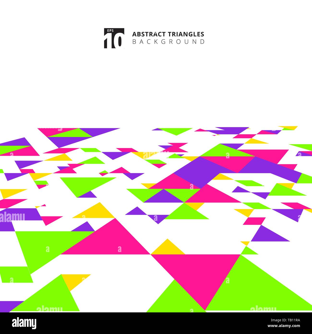 Abstract Modern Colorful Triangles Pattern Elements Perspective On