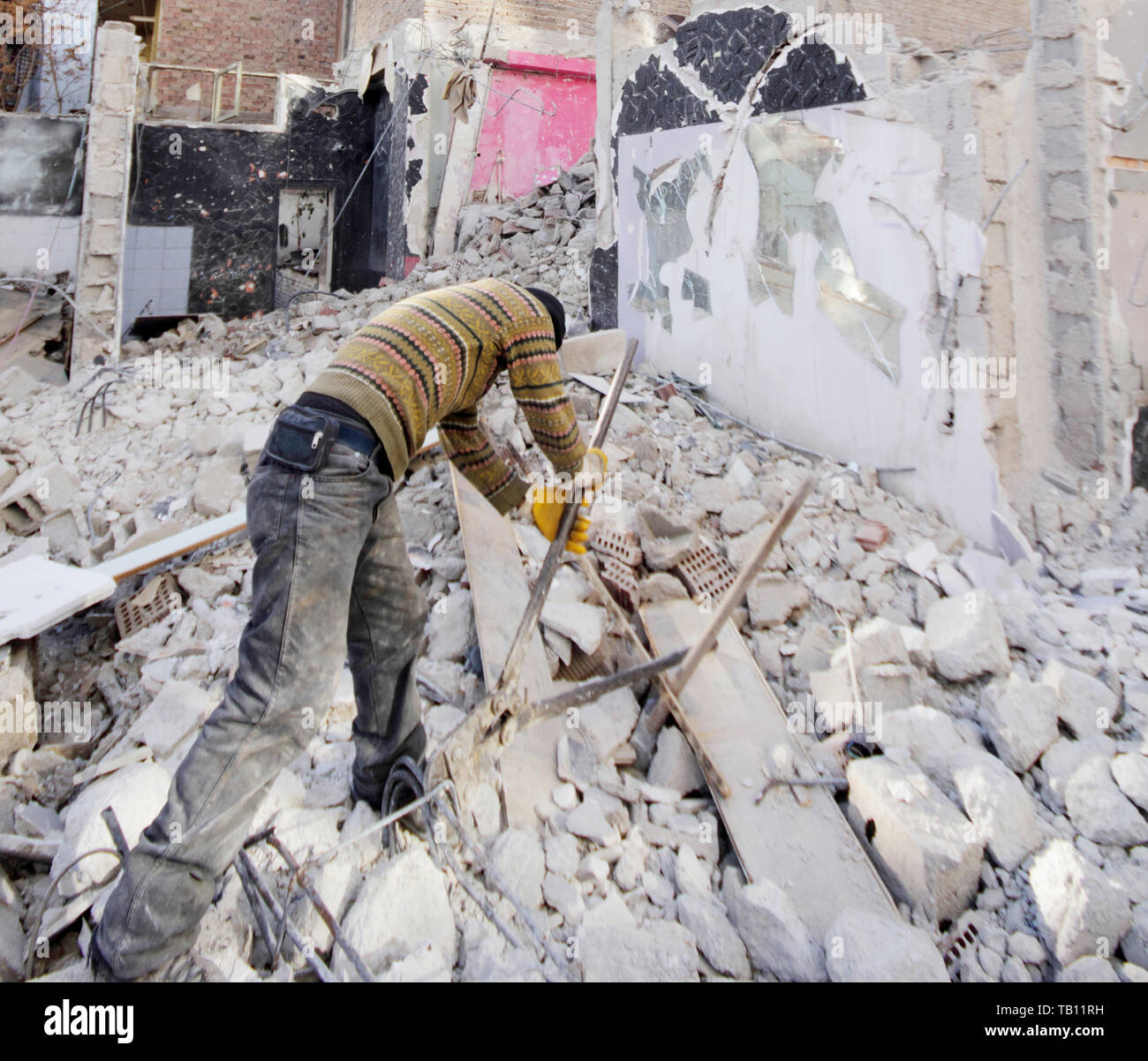 Buildings and construction interior working men hi-res stock ...