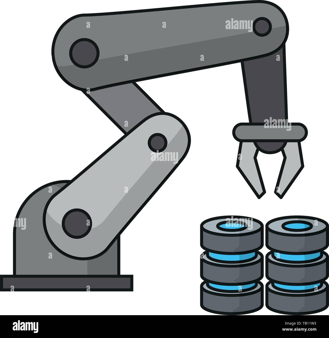 Hydraulic arm with disks technology Stock Vector Image & Art - Alamy