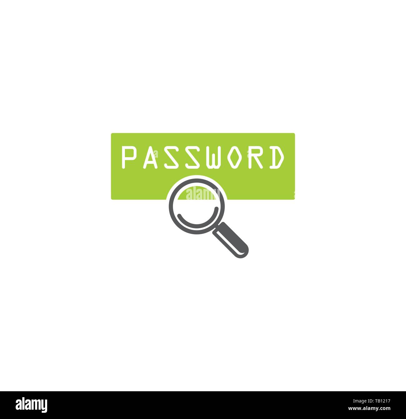 Password related icon on background for graphic and web design. Simple ...