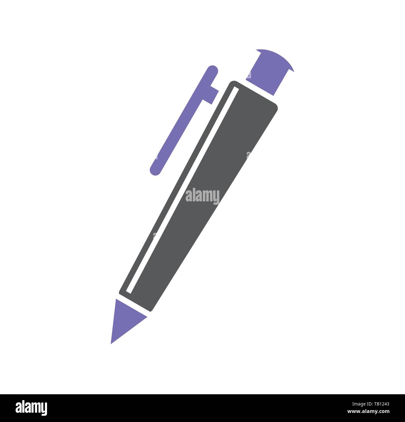 Writing related icon on background for graphic and web design. Simple ...