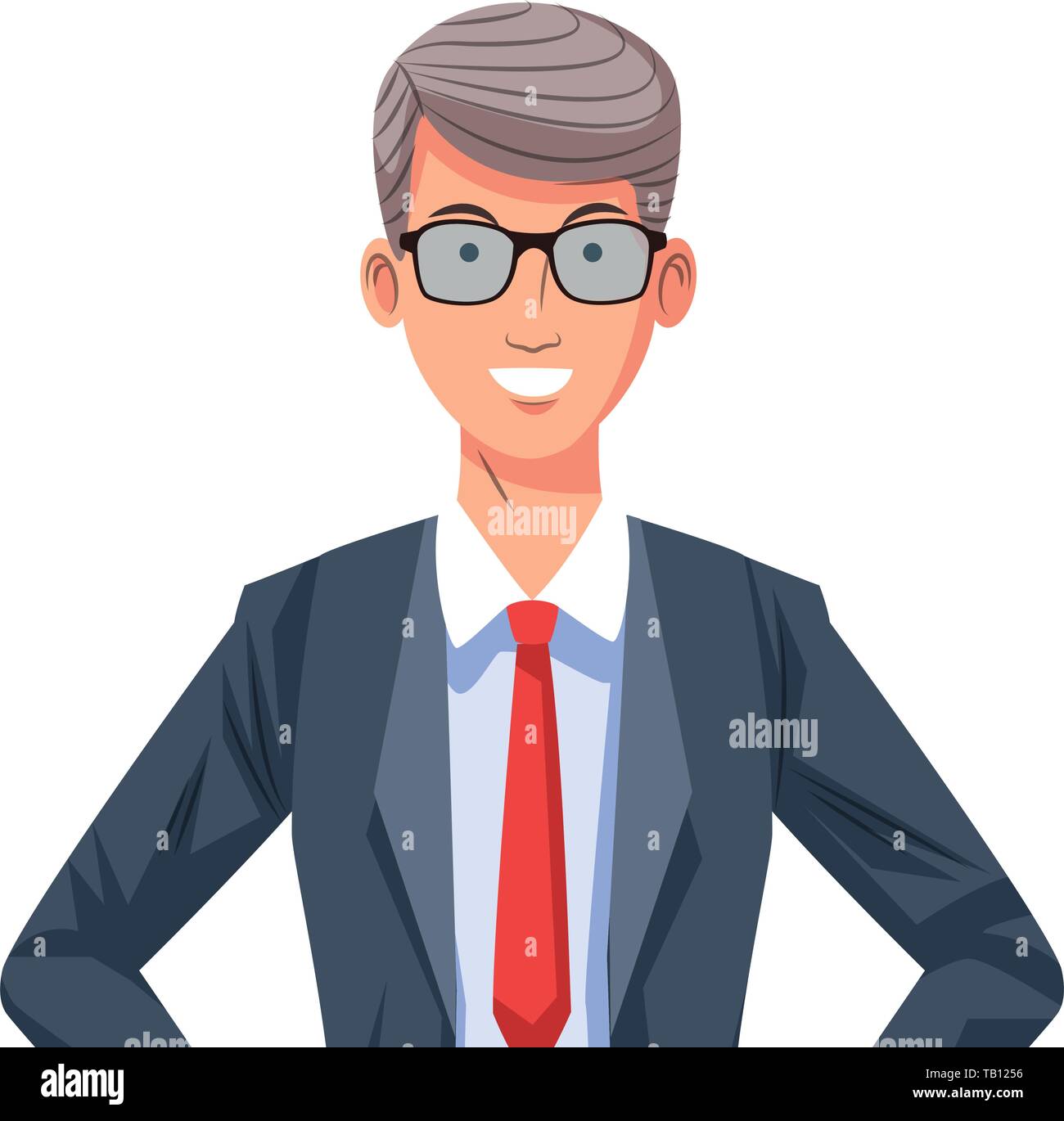 businessman avatar cartoon character profile picture Stock Vector Image ...