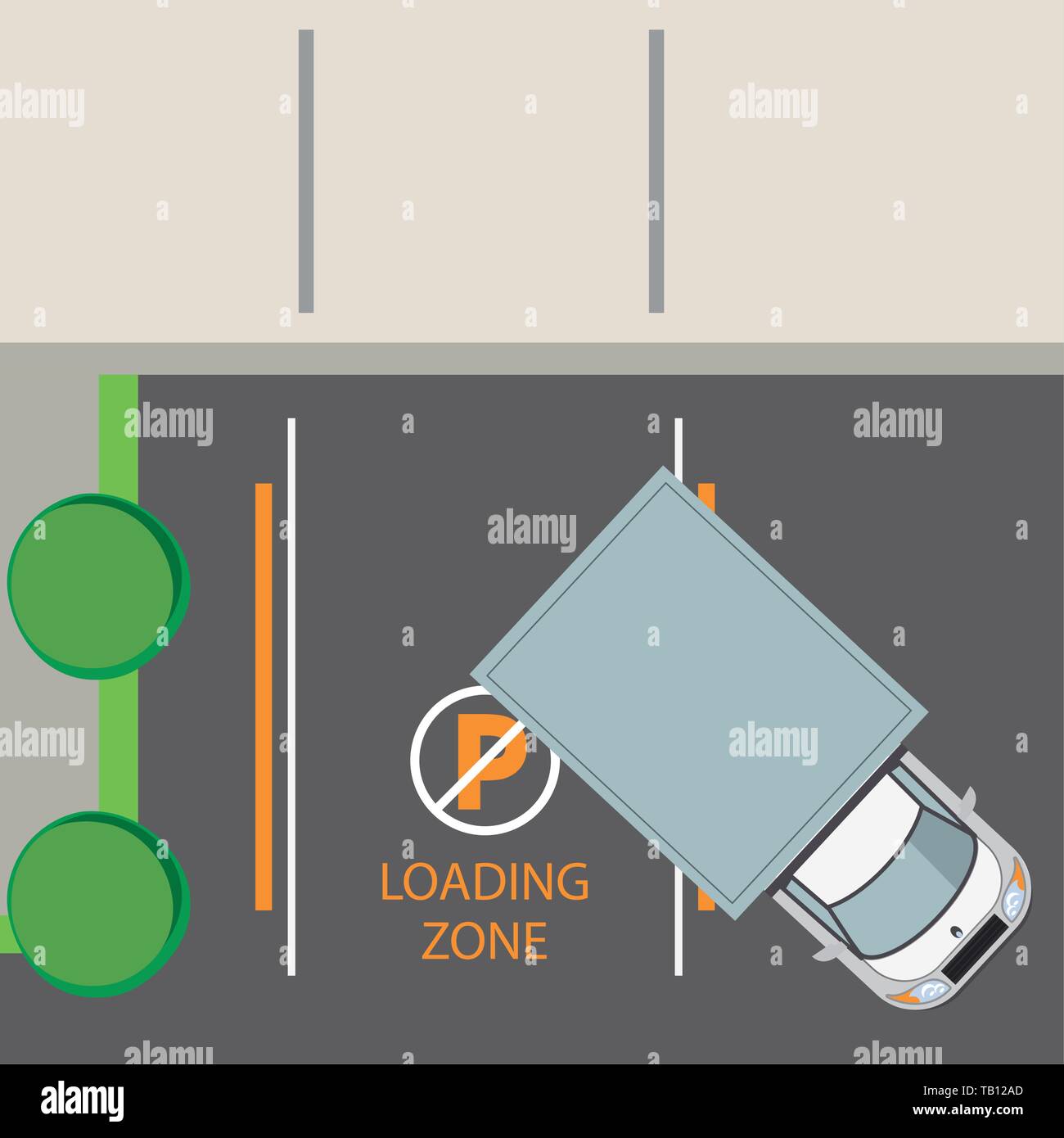 Parking zone topview Stock Vector Image & Art - Alamy