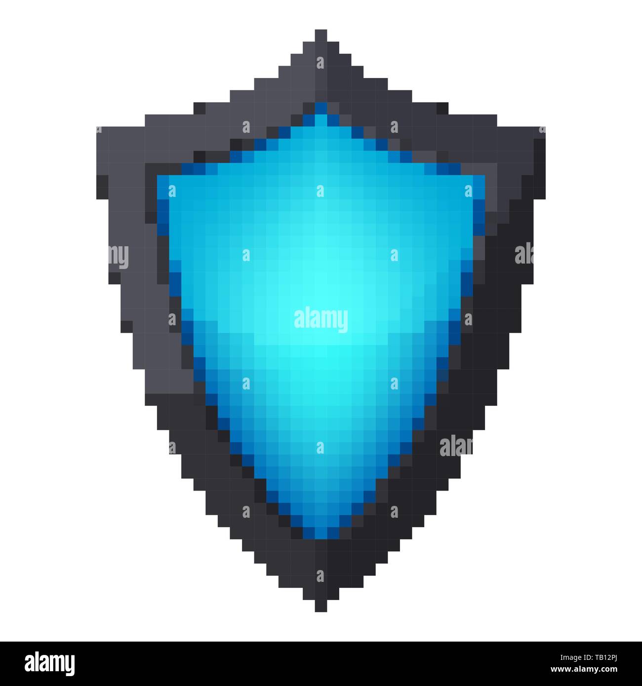 Pixel art design of a Shield icon. Vector illustration. Abstract Shield ... Pixel art design of a Shield icon. Vector illustration. Abstract Shield ...