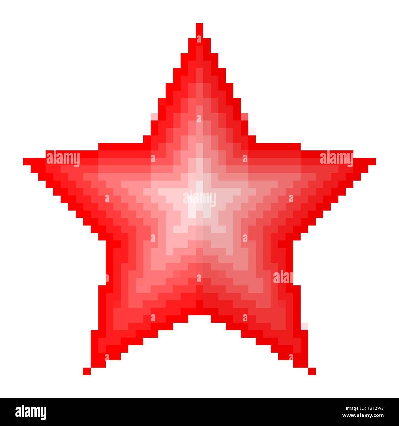 Pixel art design of a Star icon. Vector illustration. Abstract Star ...