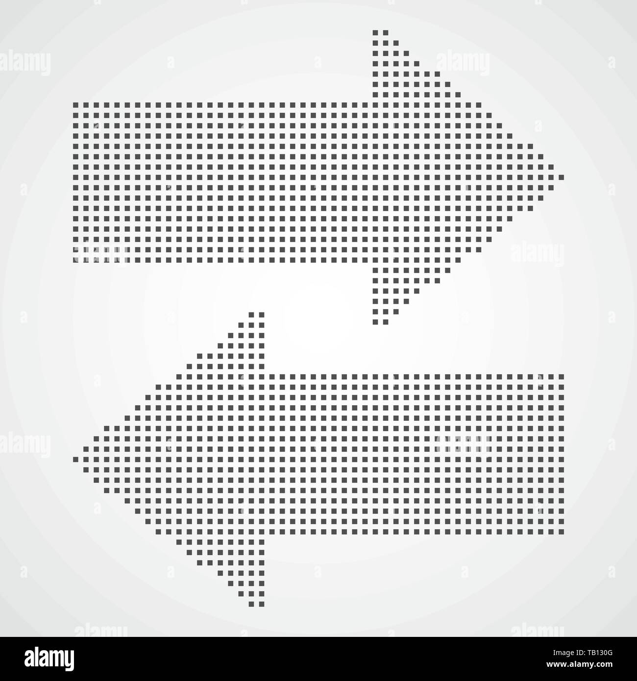 Pixel art design of Arrows. Vector illustration. Abstract Arrows in ...