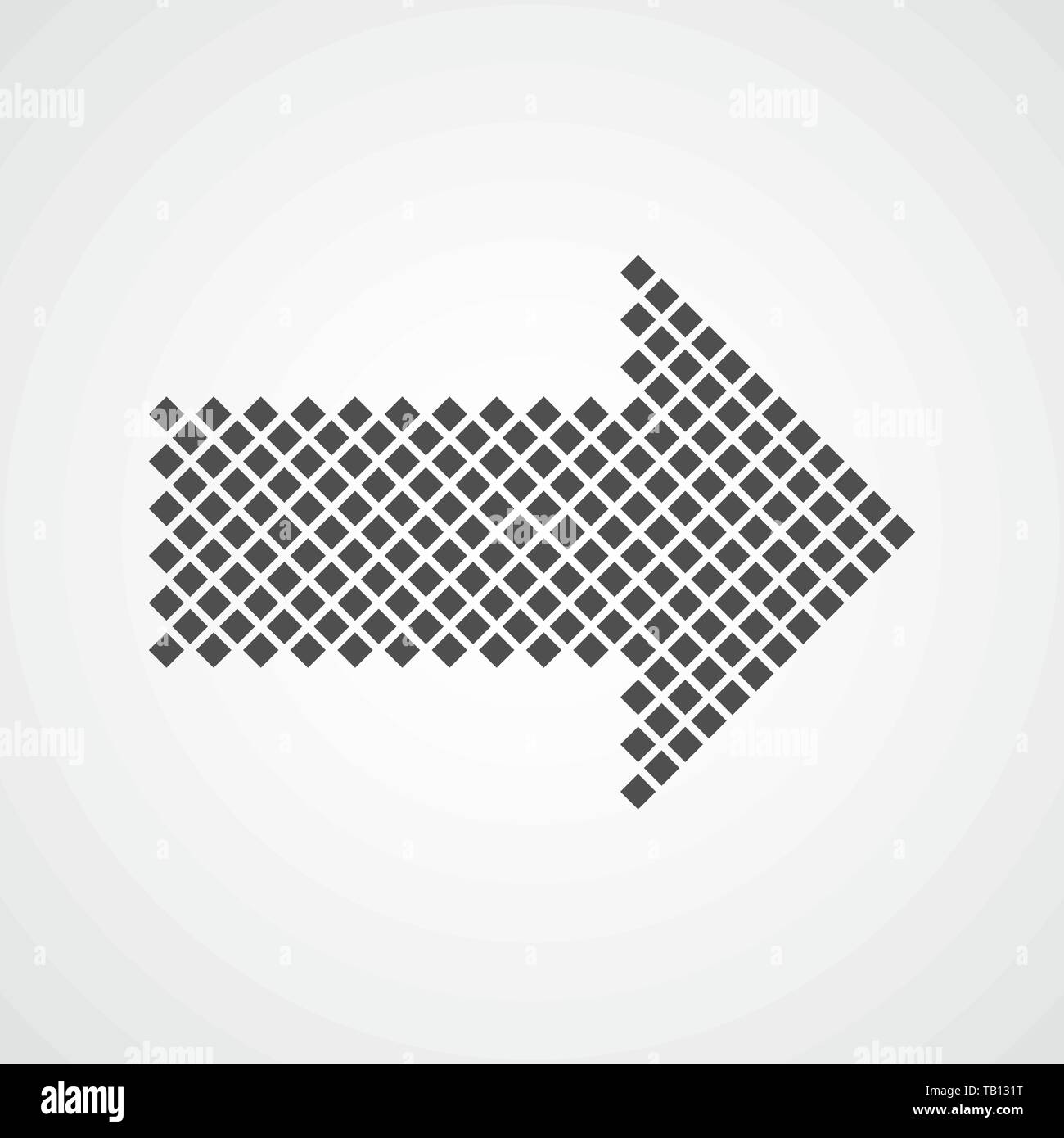 Pixel art design of Arrow. Vector illustration. Abstract Arrow in pixel ...