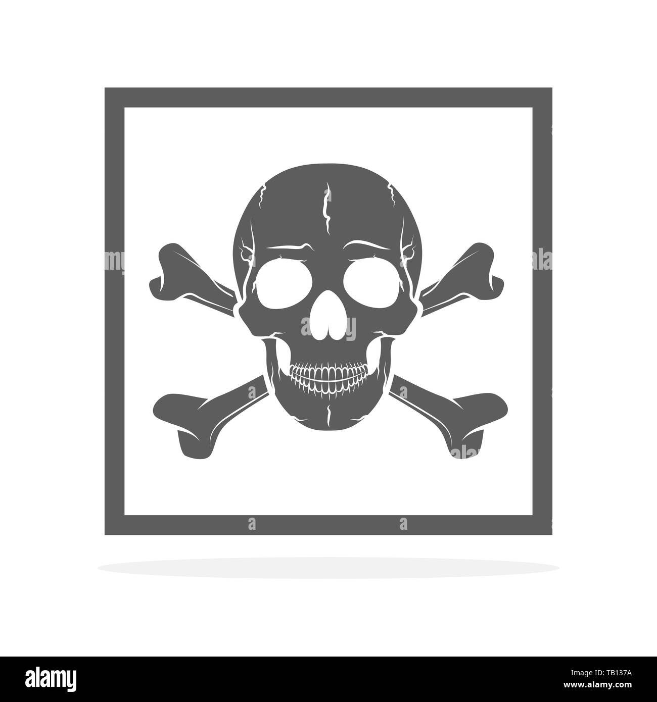 Skull And Crossbones Poison Stencil