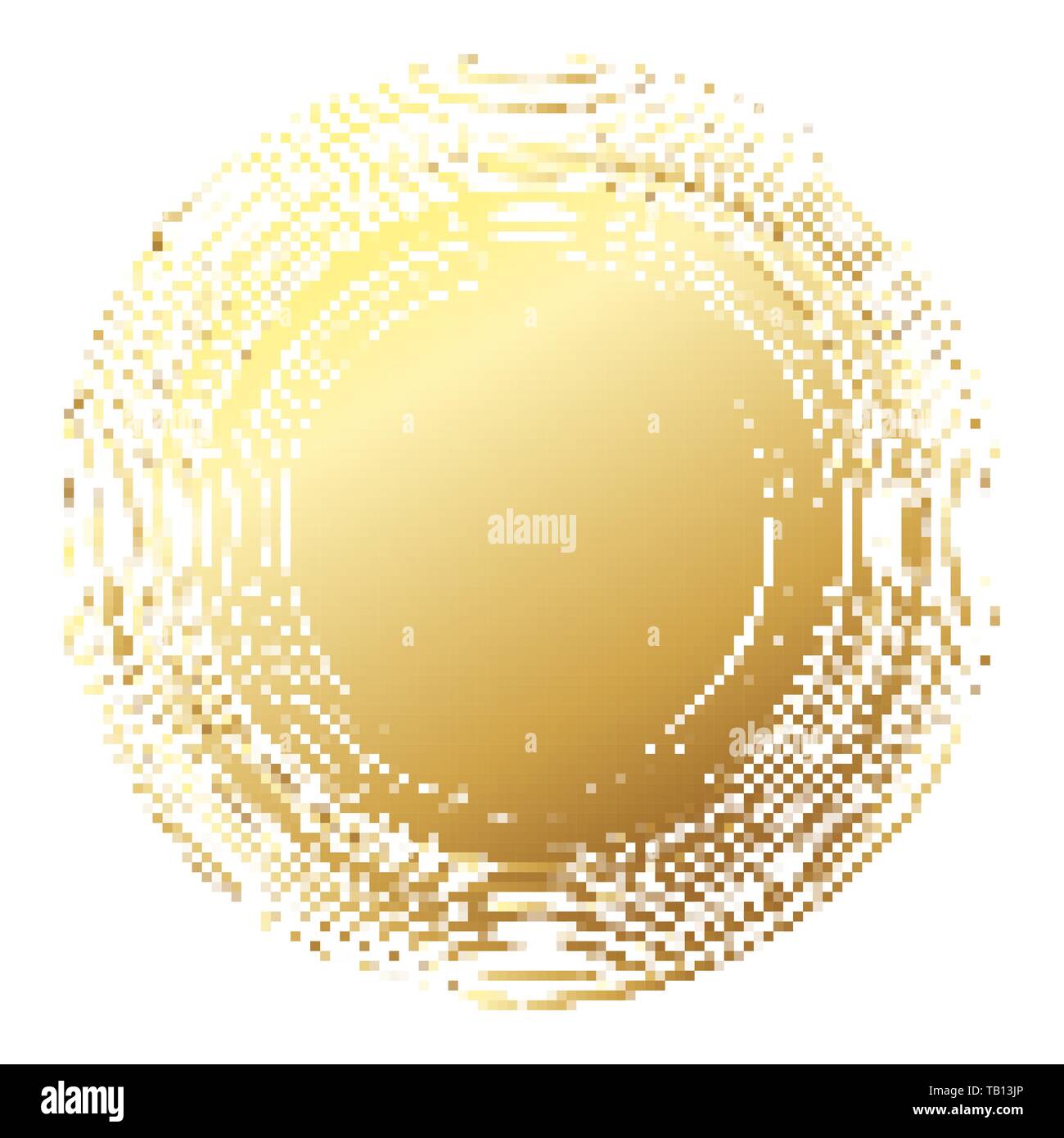 Abstract gold background in pixel art style. Vector illustration. Pixel ...