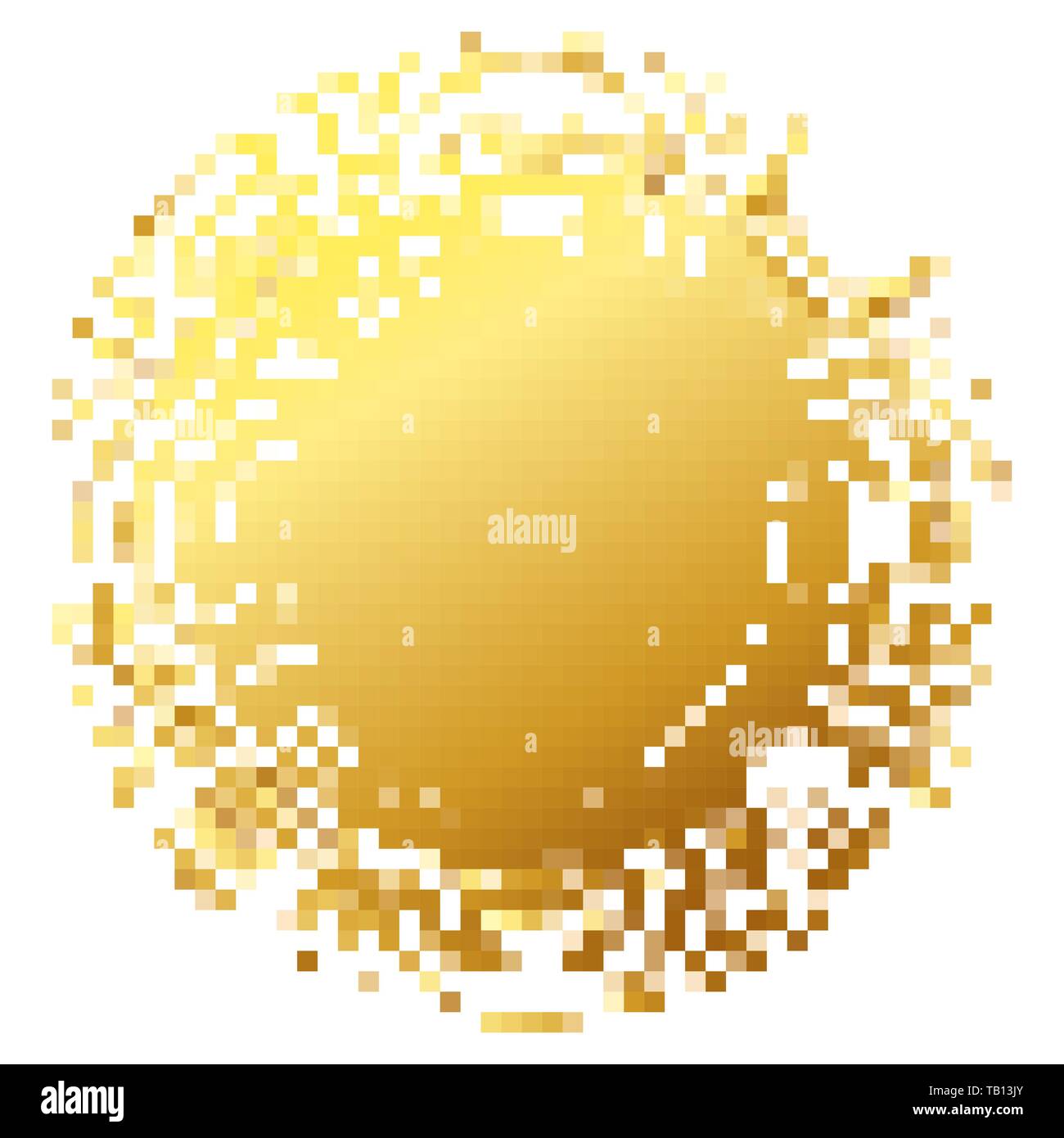 Abstract gold background in pixel art style. Vector illustration. Pixel ...