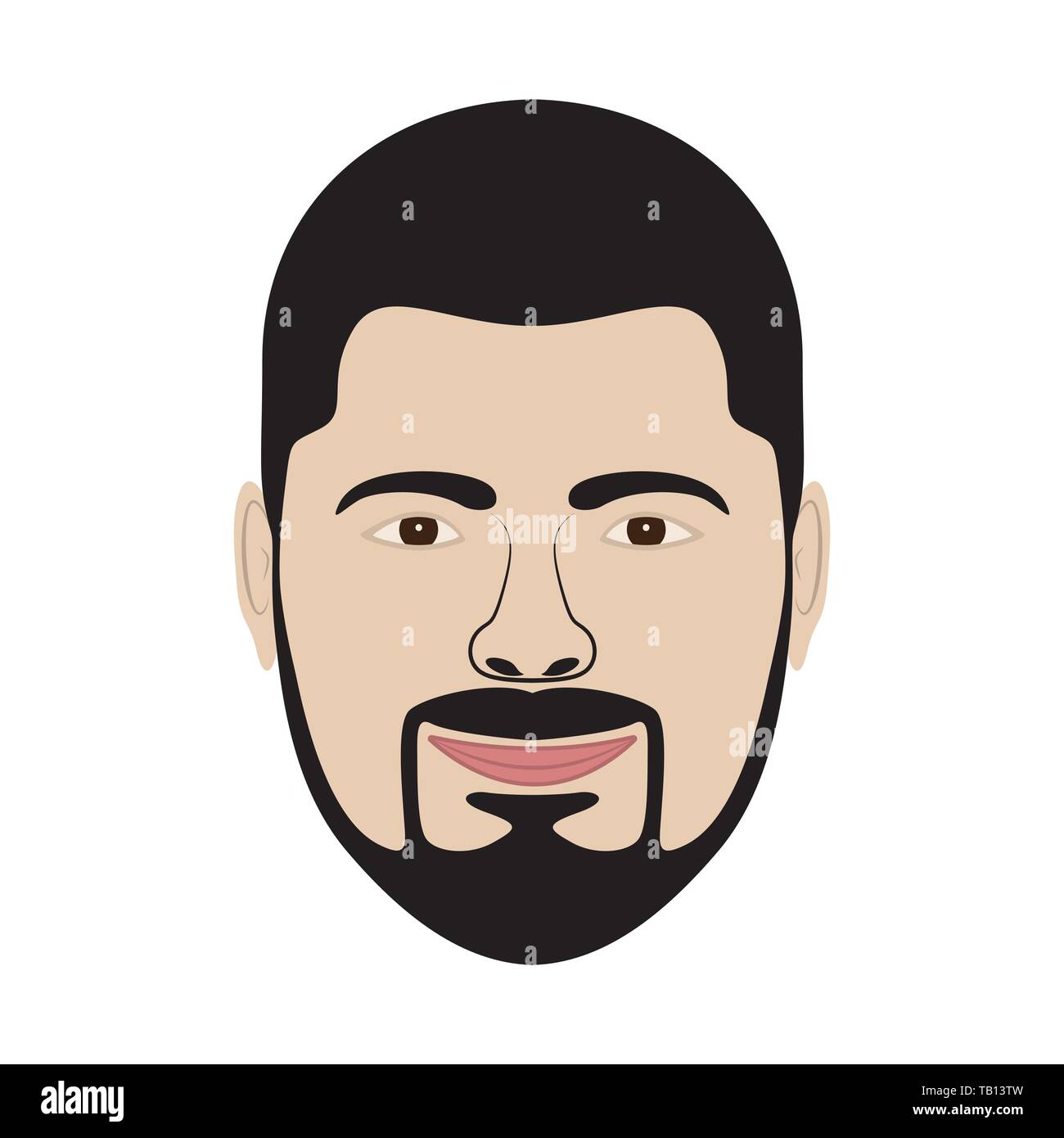 Man face closeup Stock Vector Images - Alamy