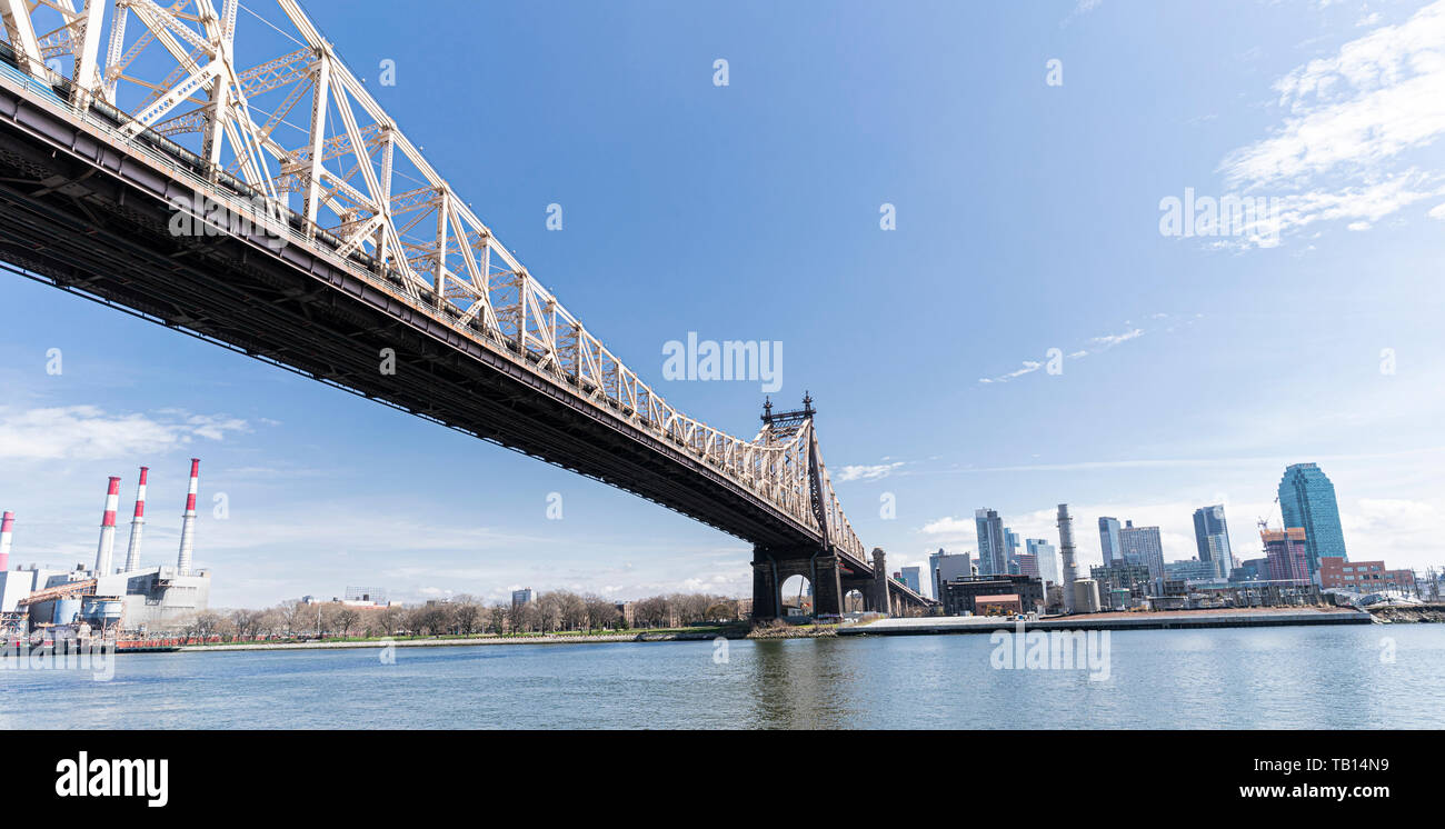 View of Eastern part of Queensboro Ed Koch Bridge Stock Photo - Alamy