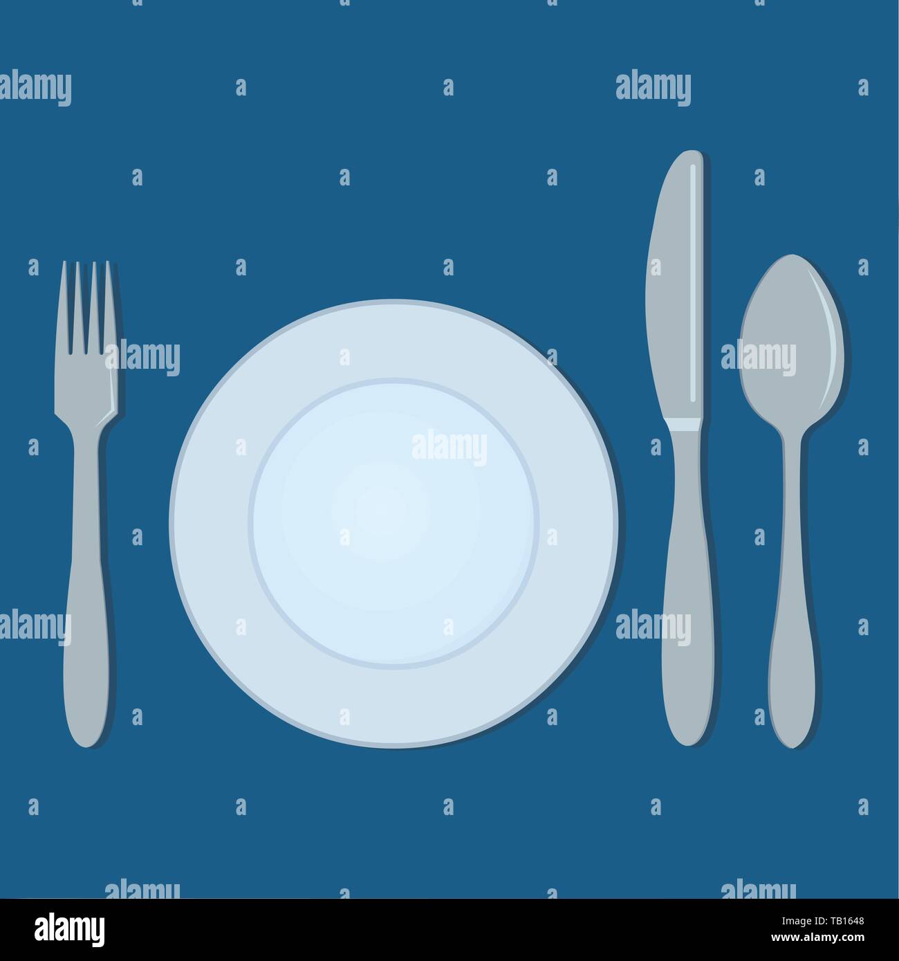 fork spoon knife and plate vector symbol illustration Stock Vector ...