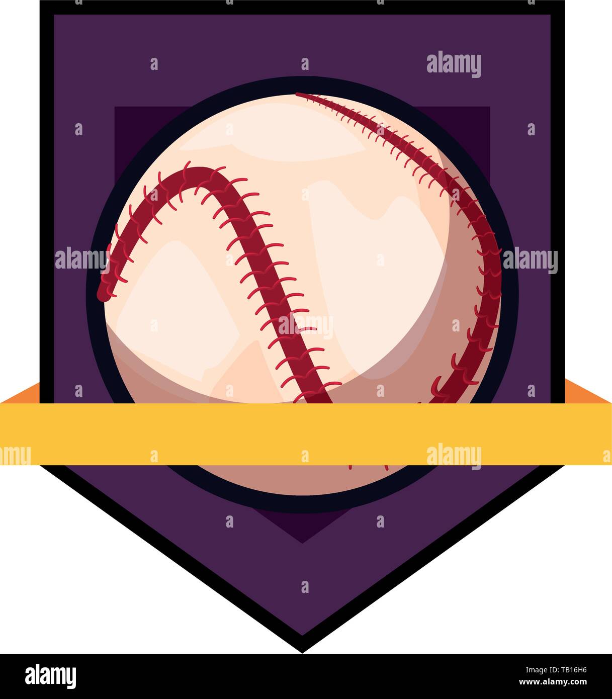 baseball ball sport emblem banner vector illustration design Stock ...