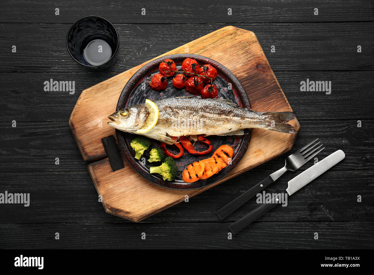 Cooked seabass plate hi-res stock photography and images - Alamy