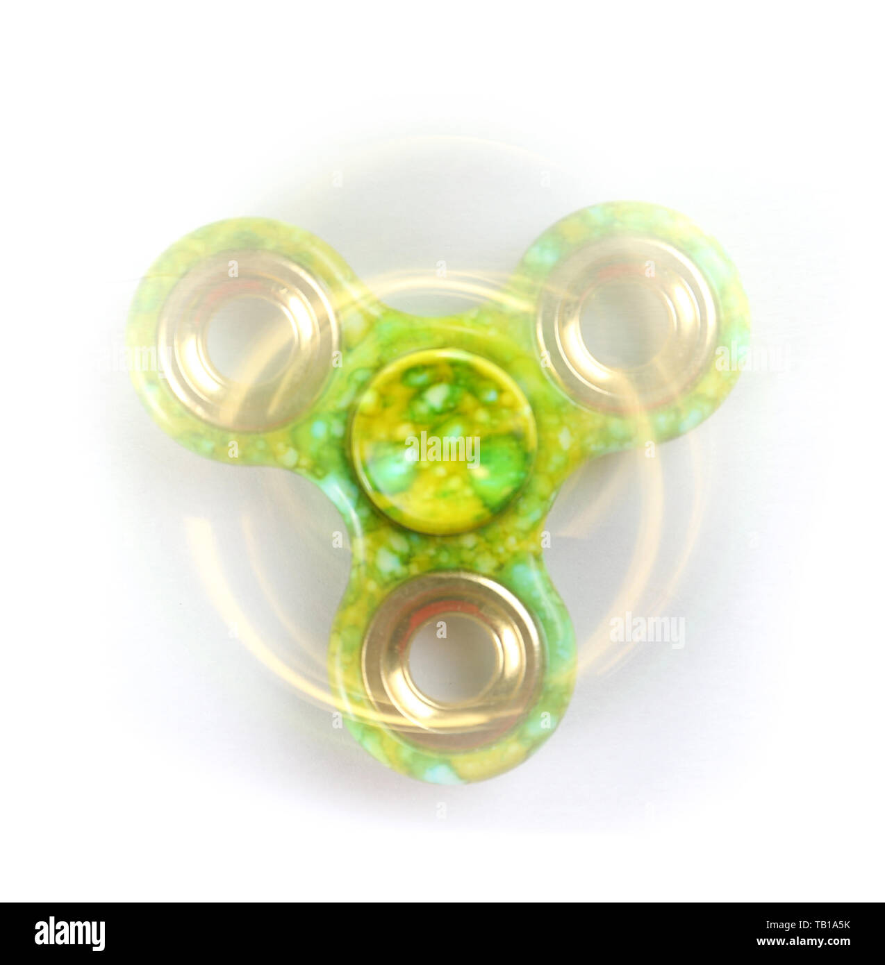 Stroboscopic photo of moving spinner on white background Stock Photo ...