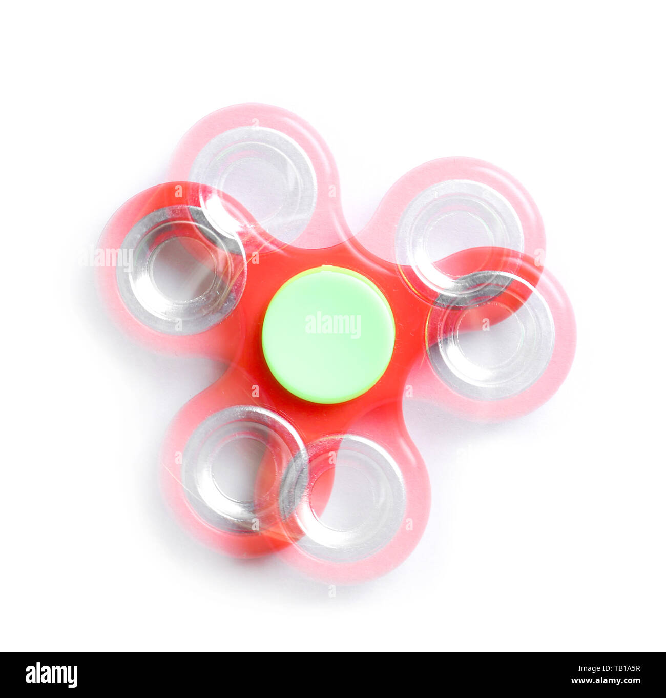 Stroboscopic photo of moving spinner on white background Stock Photo ...