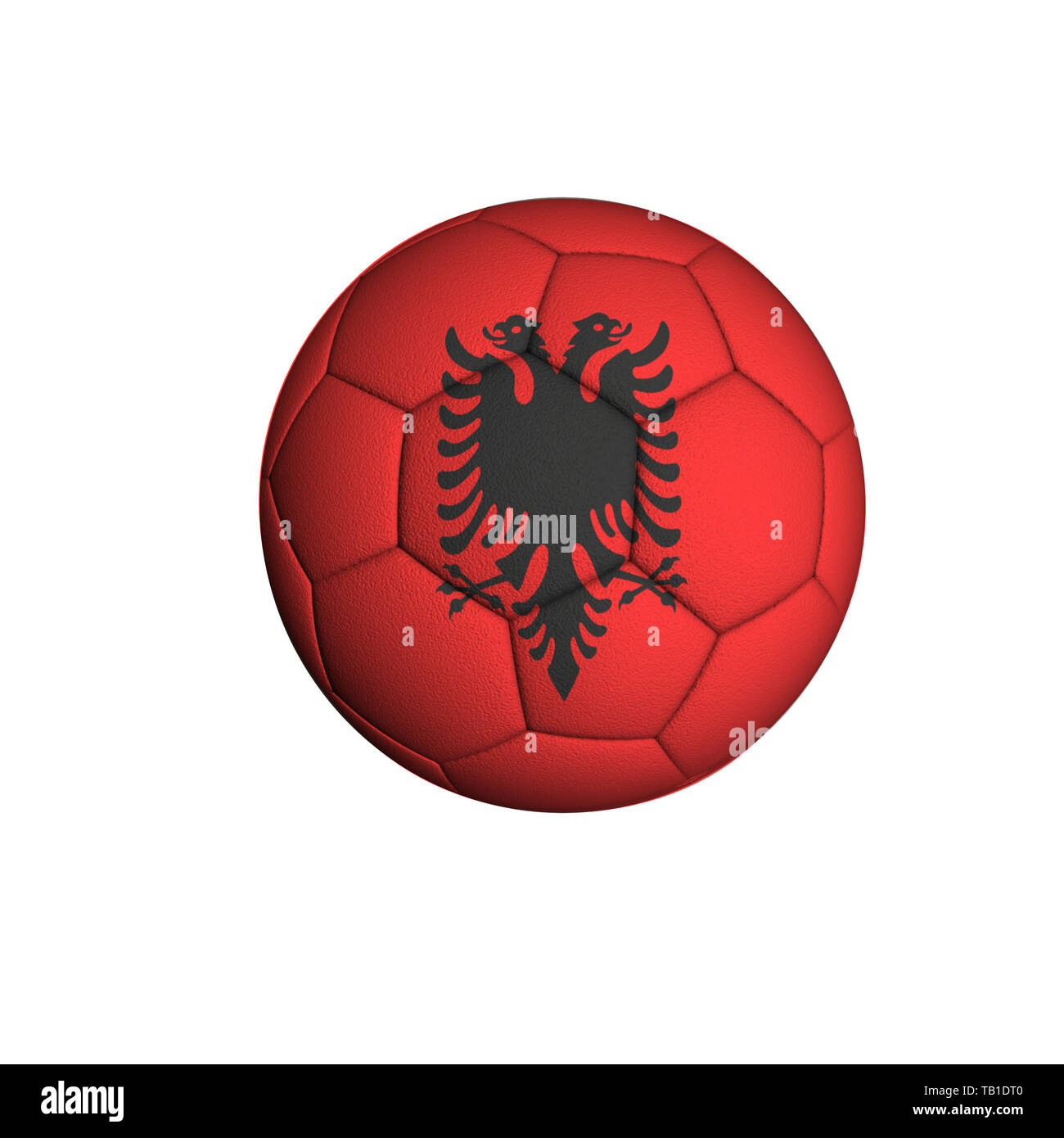 Soccer ball with an Albanian flag isolated on white background Stock ...