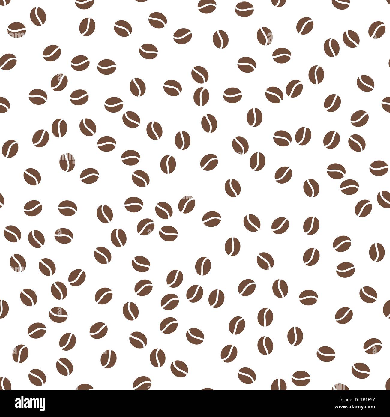 Coffee beans icon. Seamless pattern background. Vector illustration ...