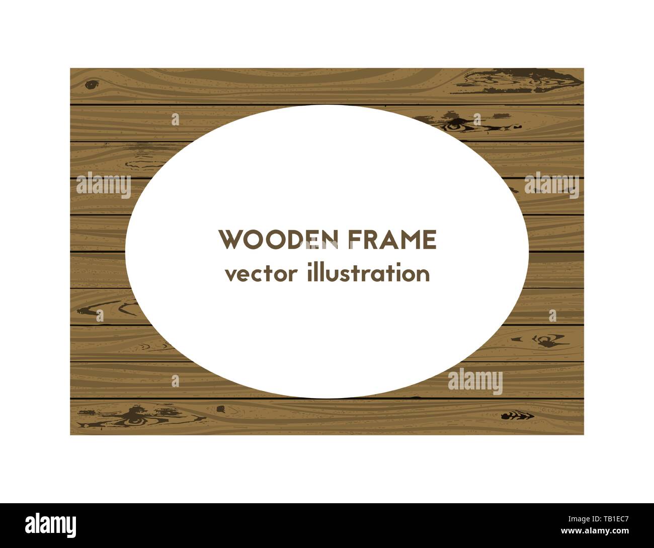 Circle old frame. Vector illustration. Wood texture Stock Vector Image ...