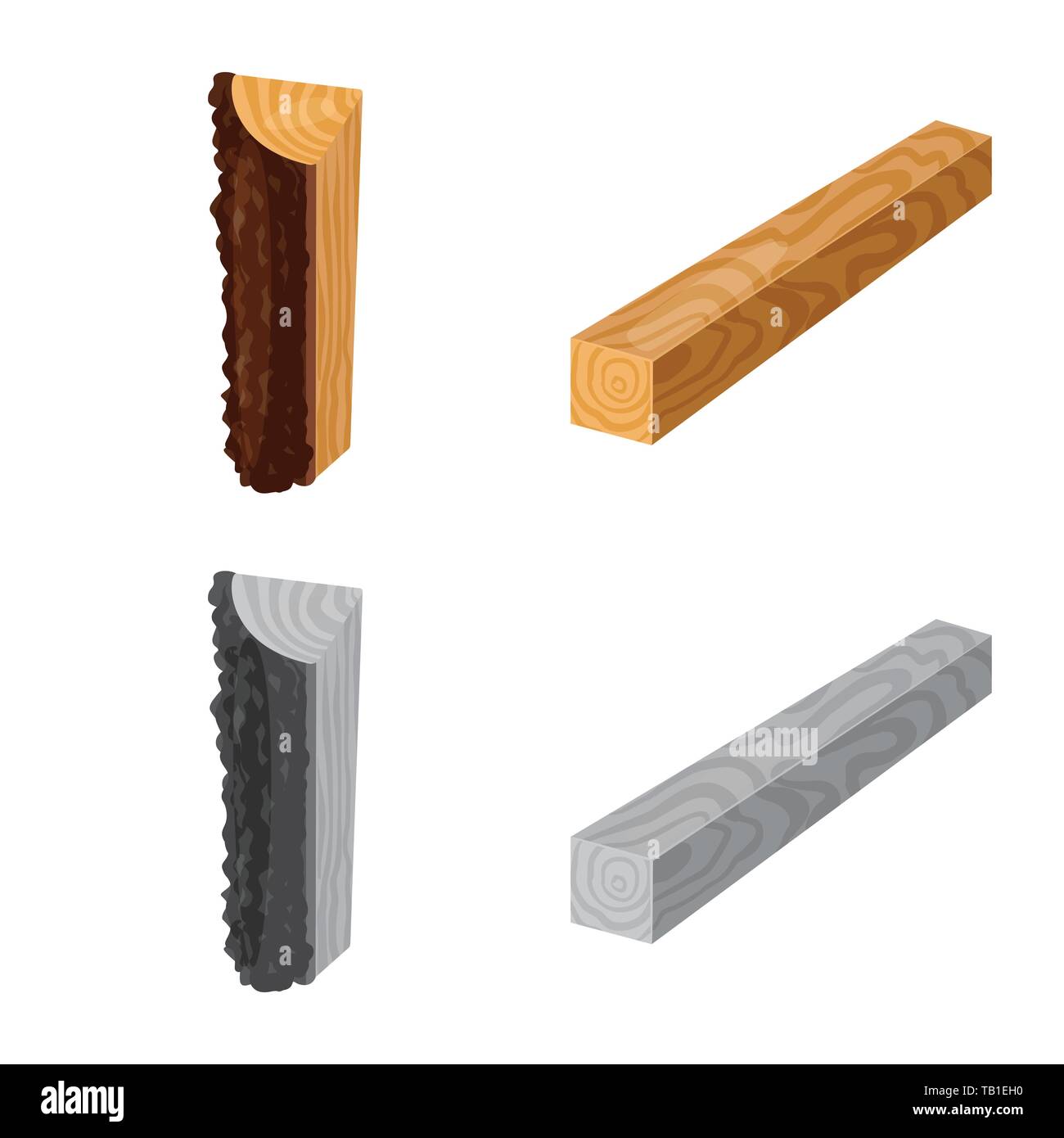 Log beech raw material Stock Vector Images - Alamy