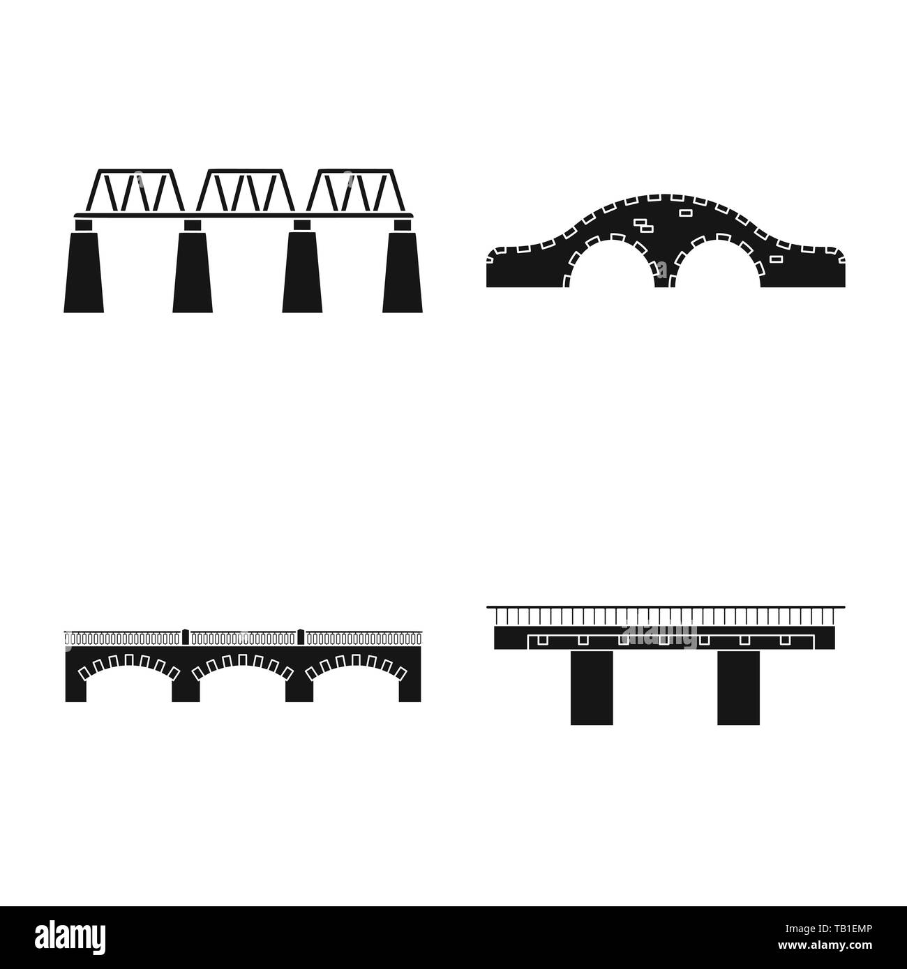 Vector design of construct and side symbol. Set of construct and bridge ...