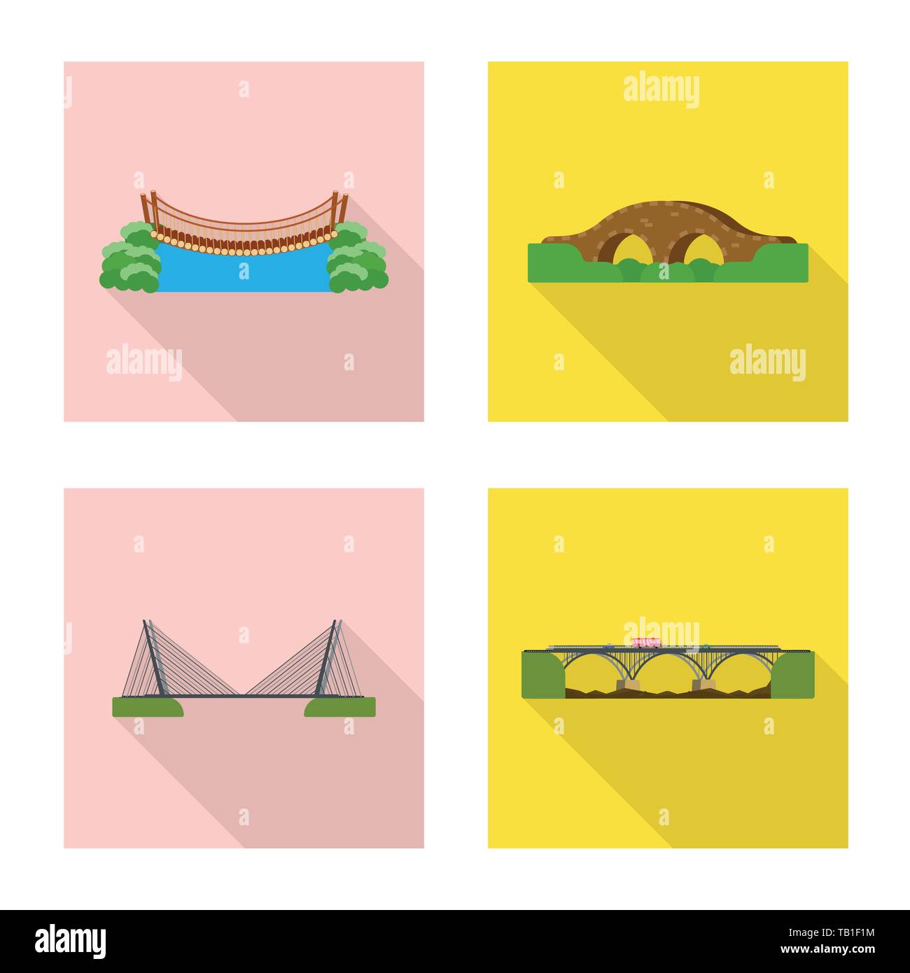 Old wooden pedestrian bridge Stock Vector Images - Alamy