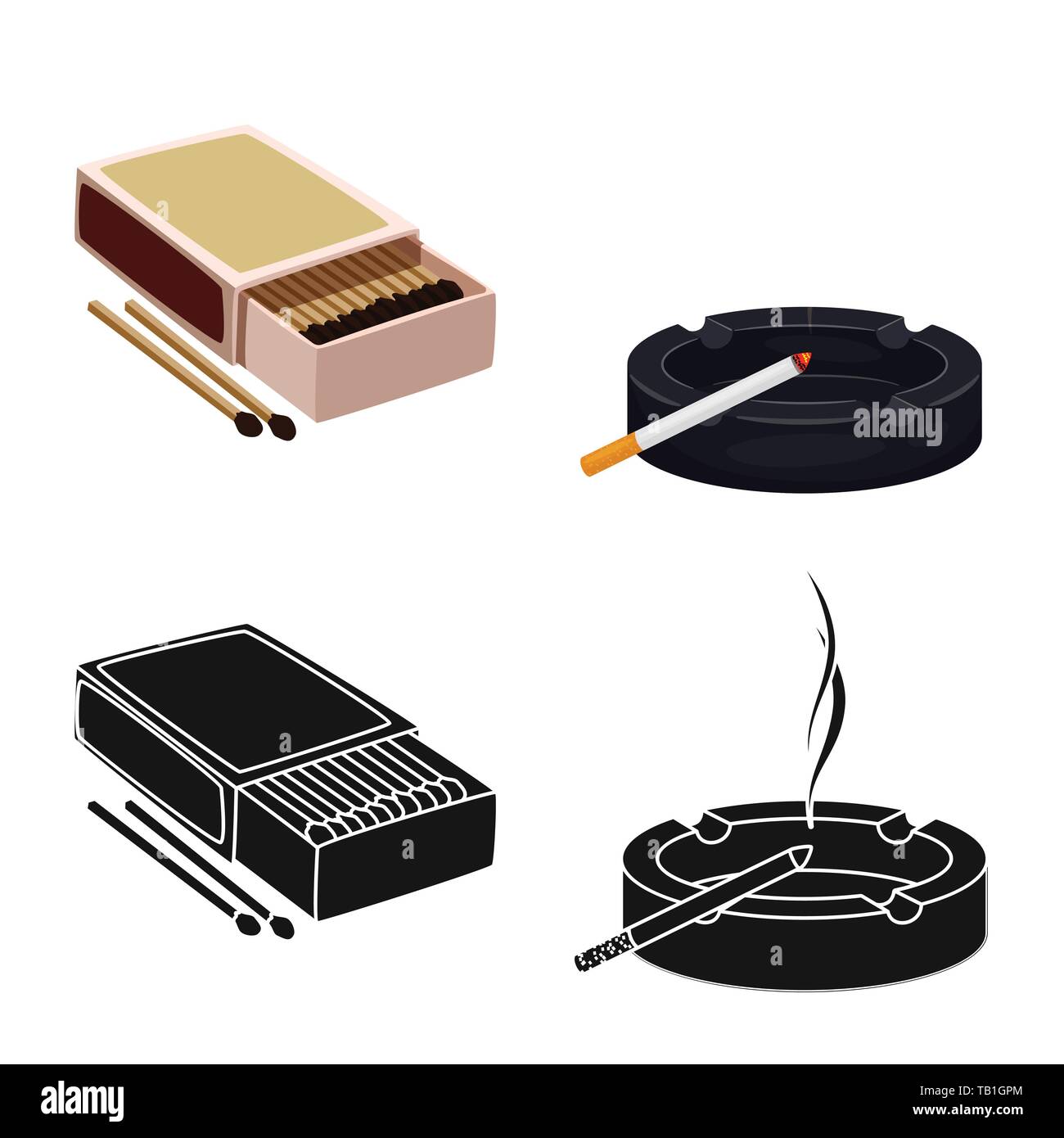 Vector design of refuse and stop symbol. Set of refuse and habit stock ...